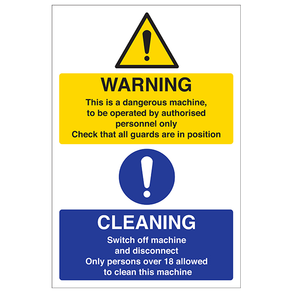 Warning Cleaning - Portrait | Hygiene Signs | Signs, Posters ...