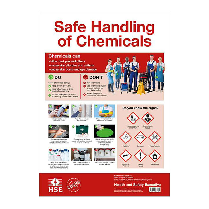 COSHH Safe Handling of Chemicals Poster | Signs, Posters & Books ...