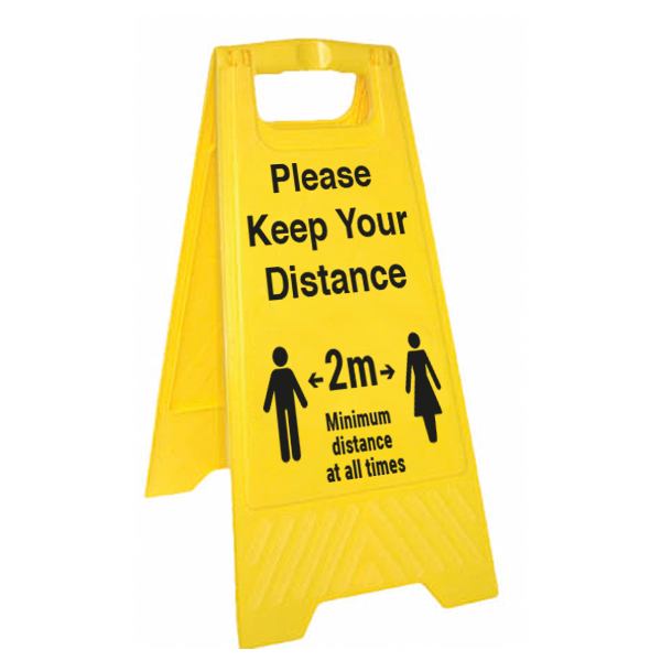 Please Keep Your Distance 2m | Social Distancing Floor Stands ...