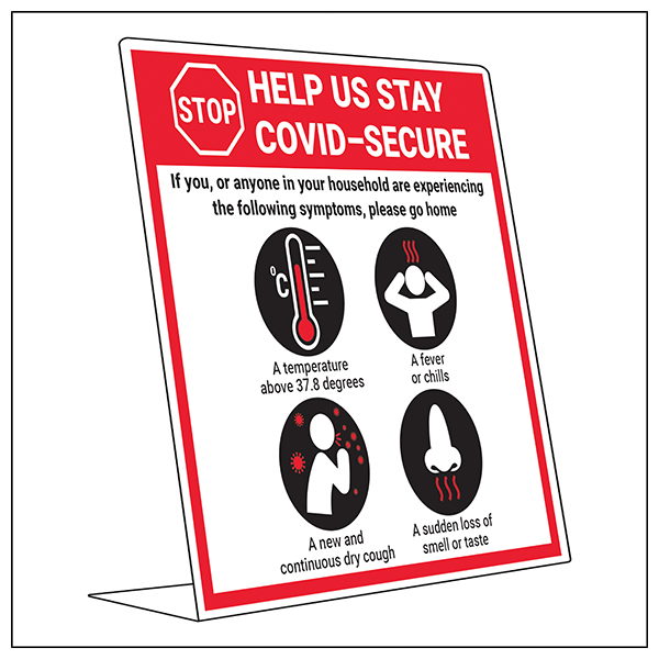 COVID-Secure Desk Sign - If You Have Symptoms