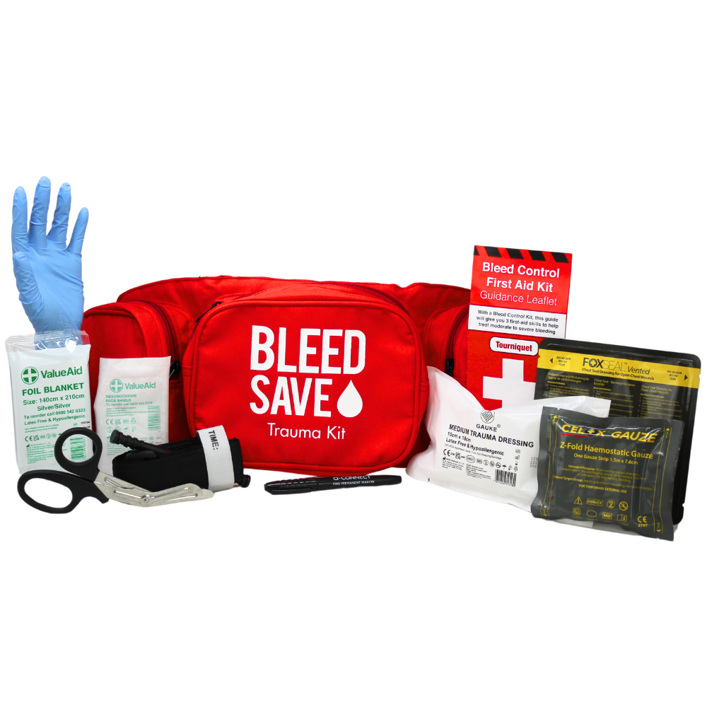 BleedSave Trauma Waist Bag with Comprehensive Bleed Control Kit ...