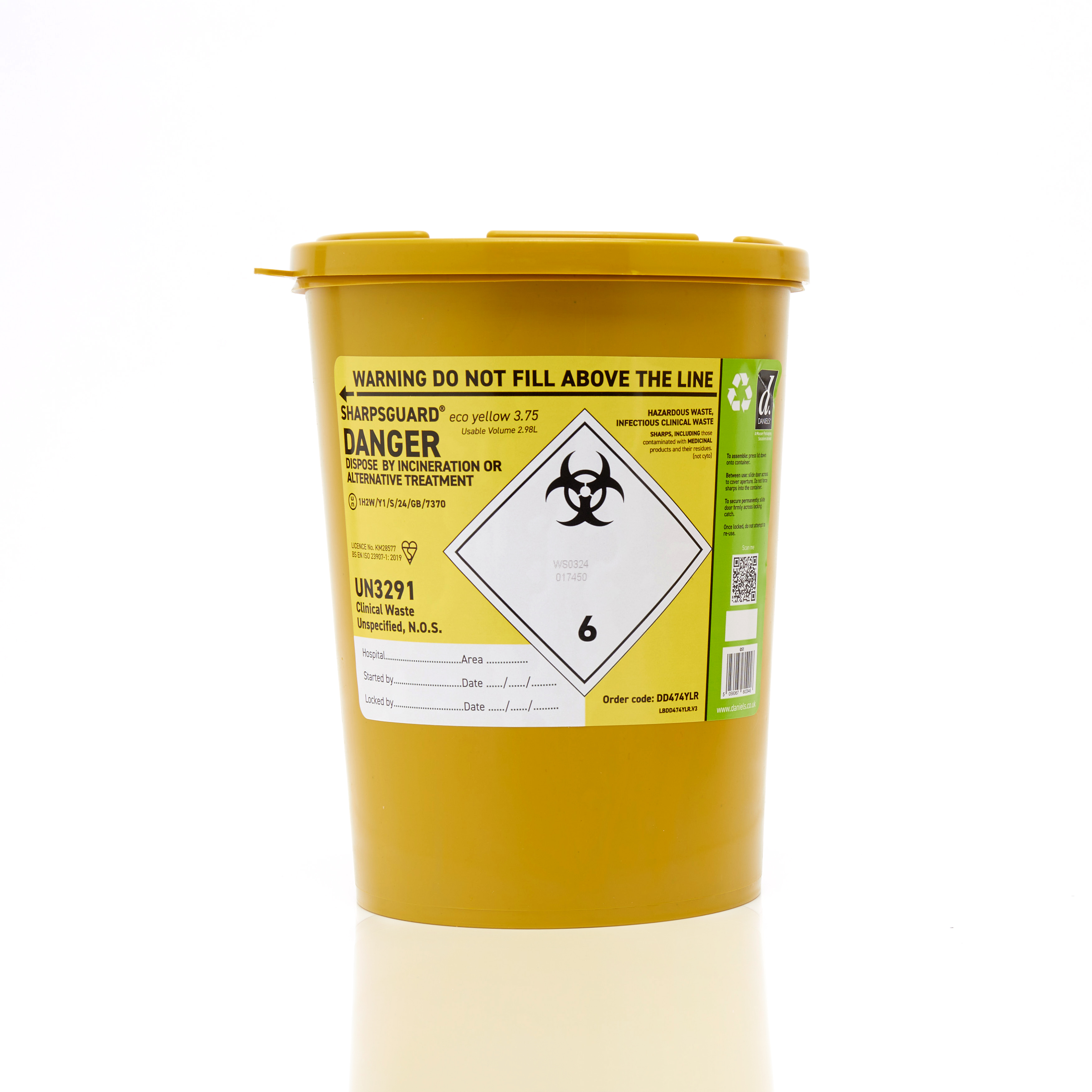 Wallace Cameron 3.75L Sharps Disposal Bin