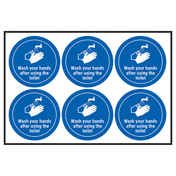 Wash Your Hands After Using The Toilet | Hand Hygiene Labels | Safety ...