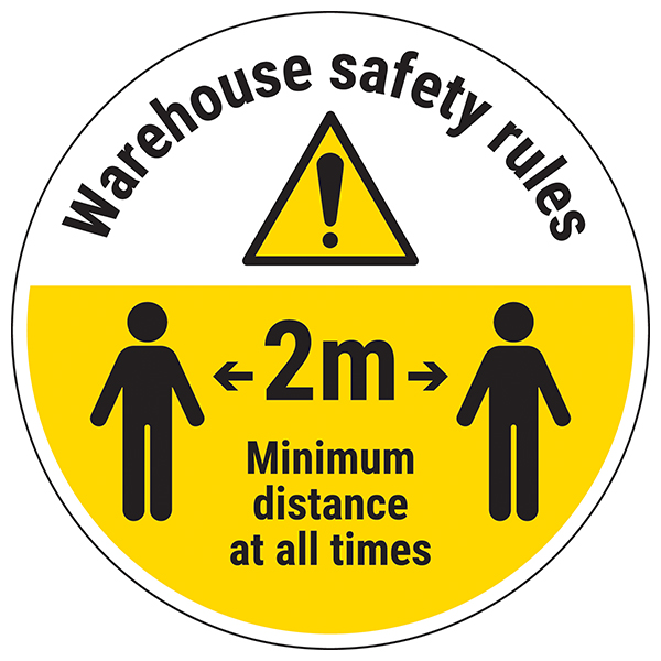 Warehouse Rules | Temporary Floor Sticker | COVID-Secure Signs ...