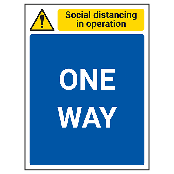 Social Distancing In Operation - One Way | Infection Control Essentials ...