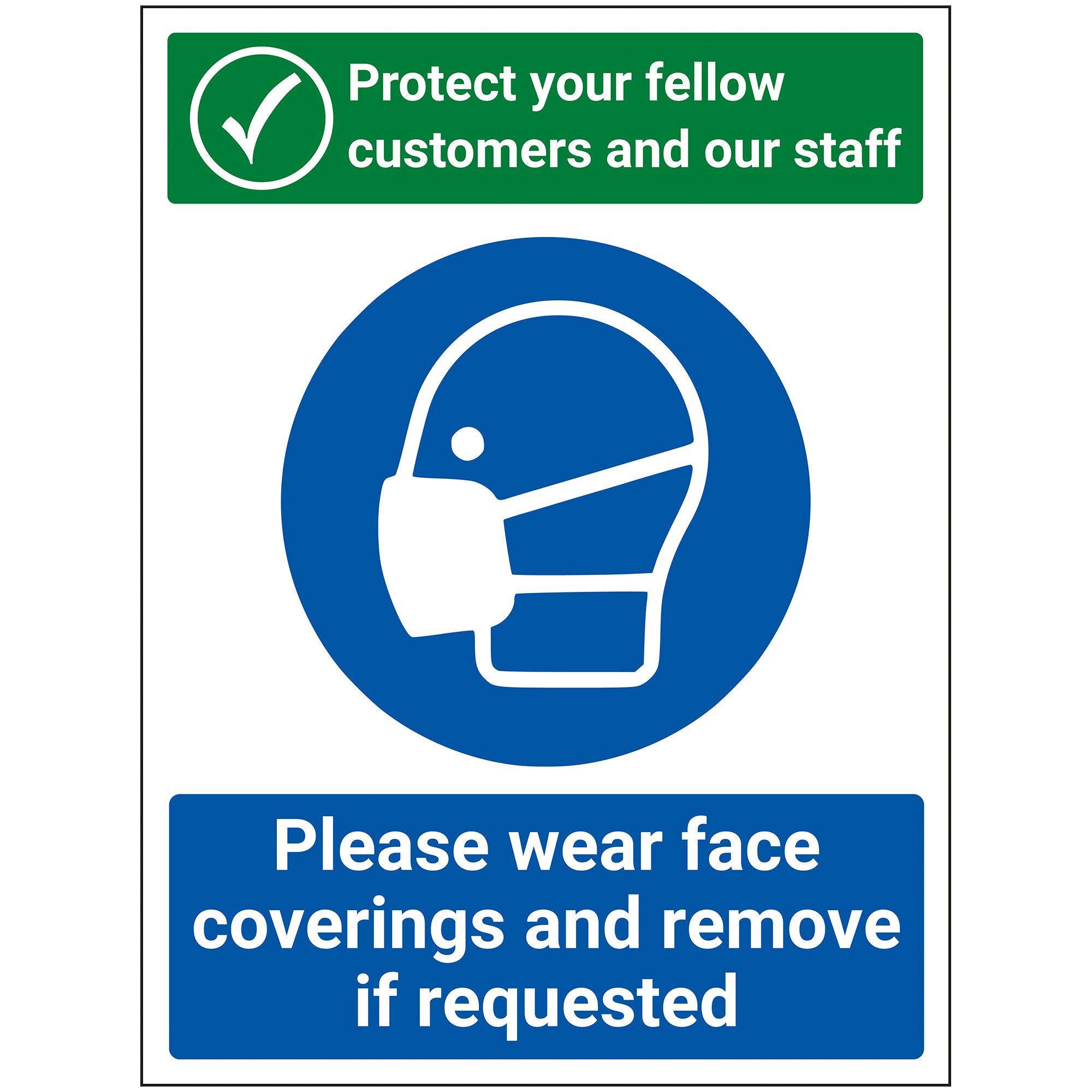 Protect Your Fellow Customers / Wear Face Coverings and Remove | COVID ...