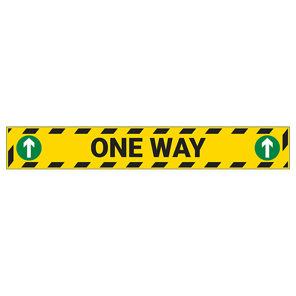 One Way | Temporary Floor Sticker | COVID-Secure Signs | Infection ...