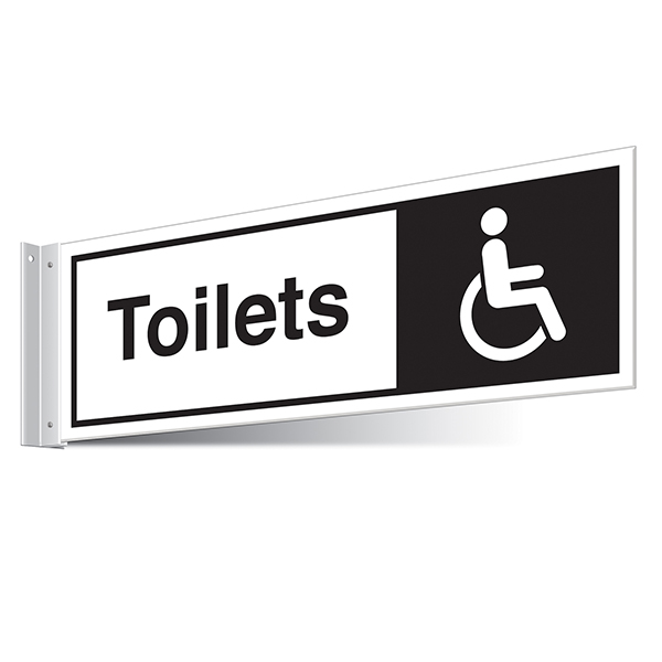 Disabled Toilets Corridor Sign - Landscape | Corridor Signs | MediSupplies
