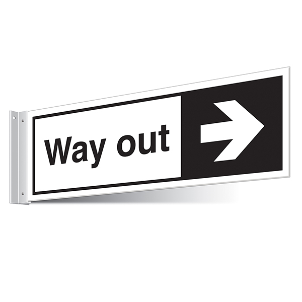 Way Out Right/Left Corridor Sign | Corridor Signs | MediSupplies