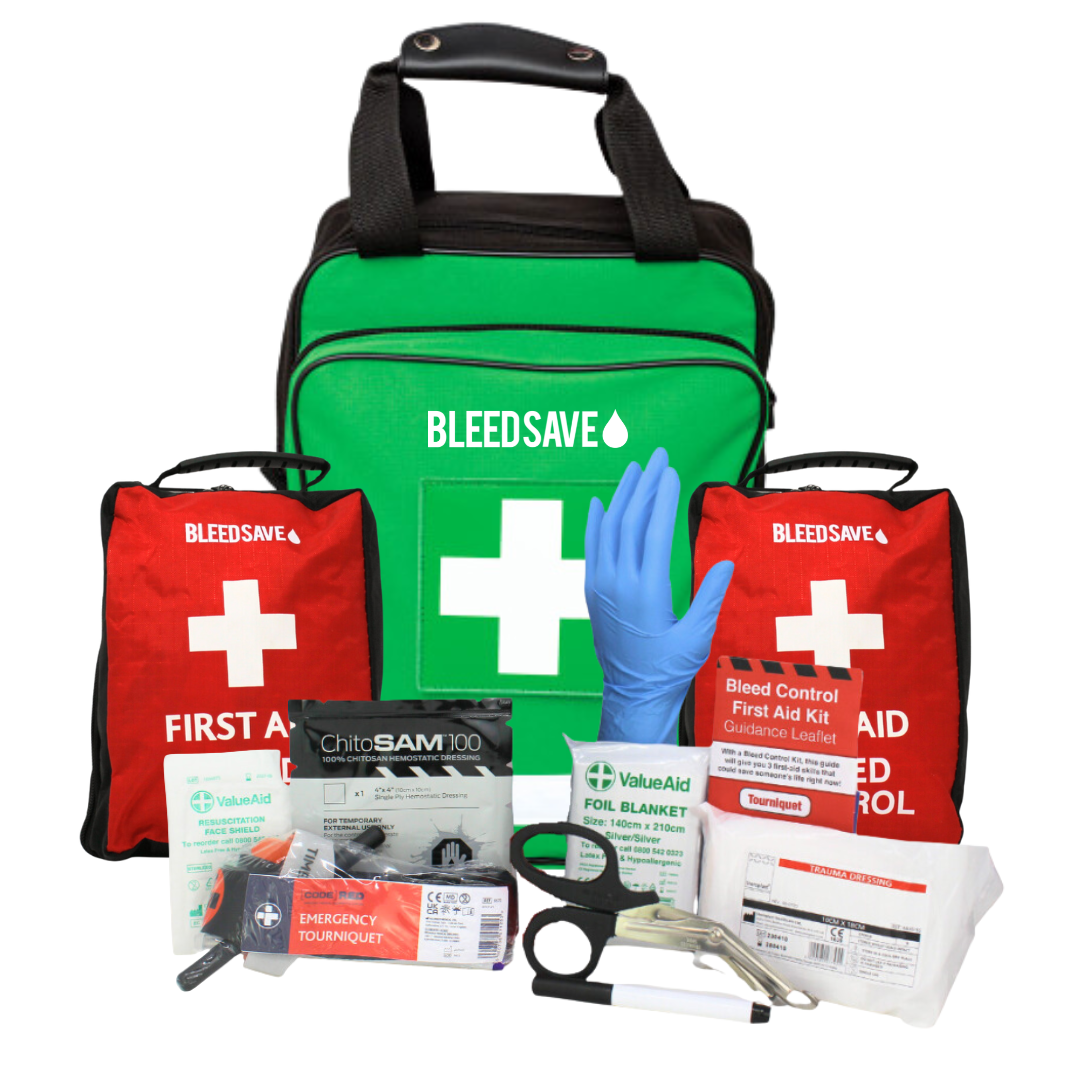 BleedSave Trauma Kit Rucksack with 2 x Enhanced Bleed Control Kits ...